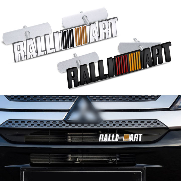 3D Metal RALLIART Front Grille Badge Emblem Car Body Trunk Decoration ...