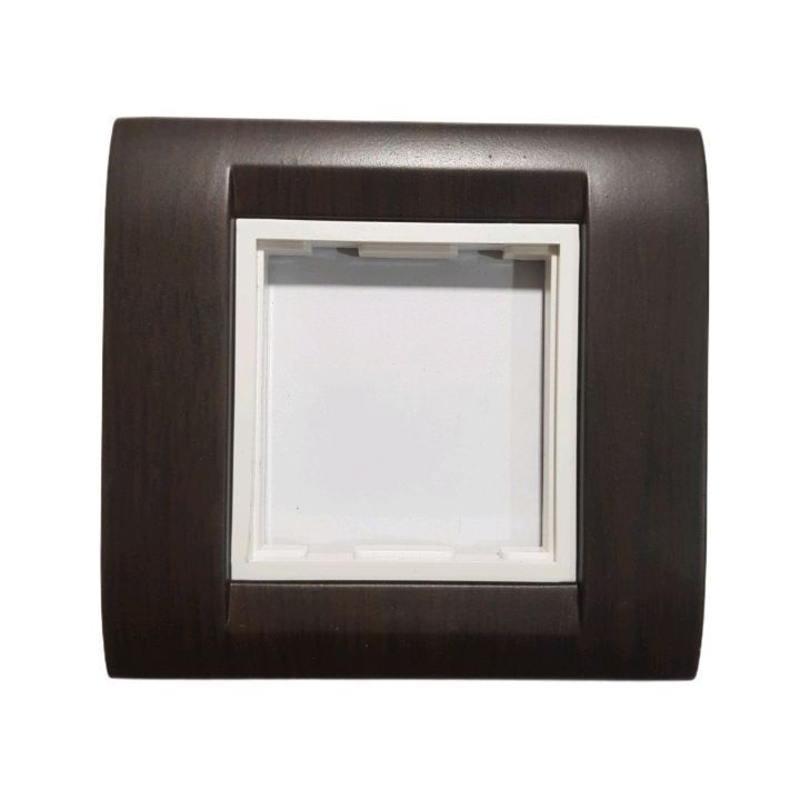 2 Modular Switch Plate Fancy Grey Tekwood For Wall 2M , 2 Way , 2 ...