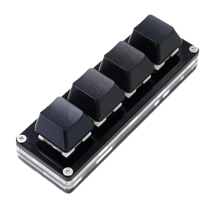 USB Programming Macro Custom Keyboard 4 Key RGB Copy Paste Cut For ...