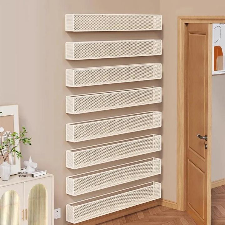 Wall Bookshelf Behind Door Ultra-narrow Simple Wrought Iron Children's ...