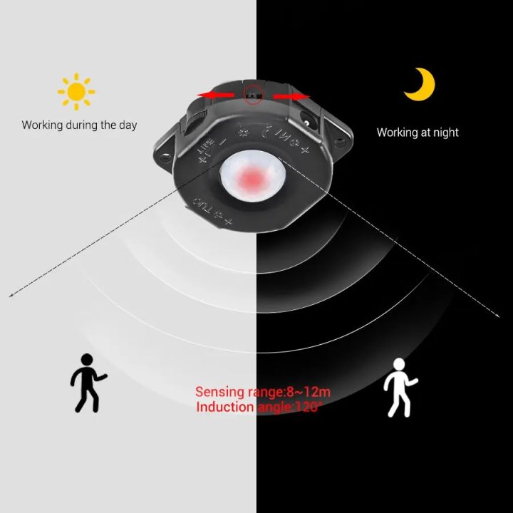 Time Adjustable 5V 12V 24V PIR Motion Sensor DC Movement Detector ...