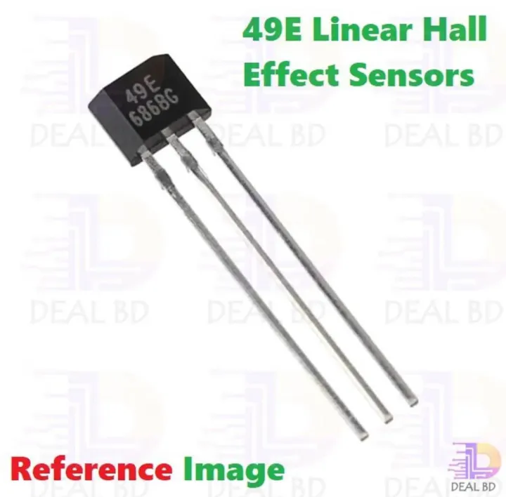 50 pcs 49E S49E OH49E SS49E Linear Hall Effect Sensors TO-92 3 Pins Sensor Element Switch For ...