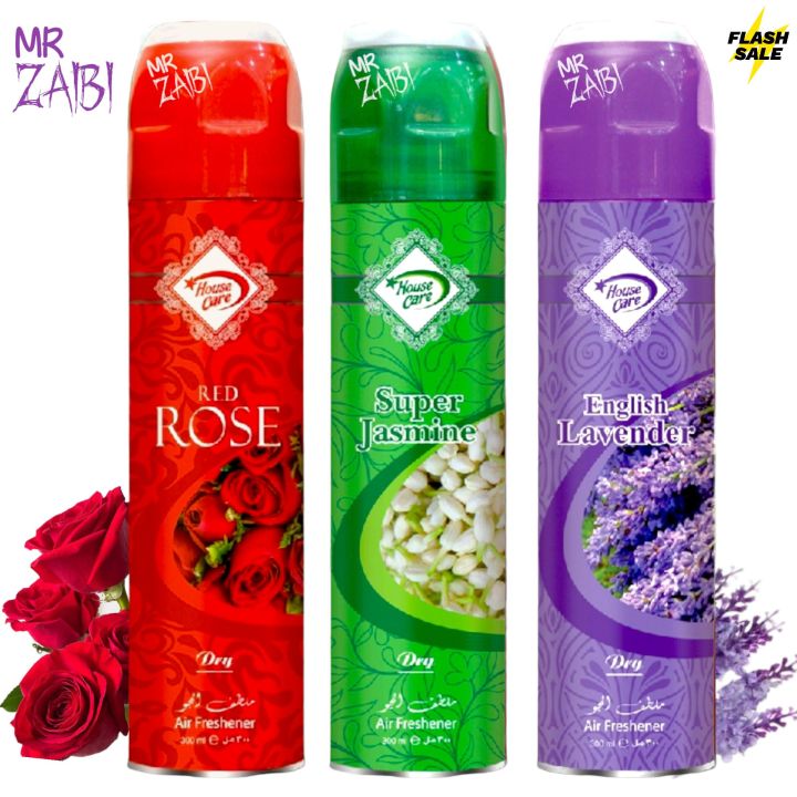 Room Spray Pack Of 3 House Care Air Fresheners 300.ML | Red Rose ...