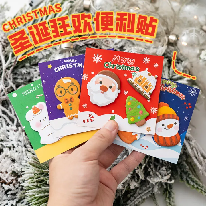 Christmas sticky note cartoon style cute n times sticker DIY message ...