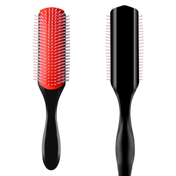 9-Rows Detangling Hair Brush Denman Detangler Hairbrush Scalp Massager ...