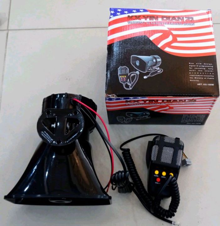 MiC Horn Siren Megaphone Loud + MIC Speaker 5 Sounds Car Vehicle Truck ...