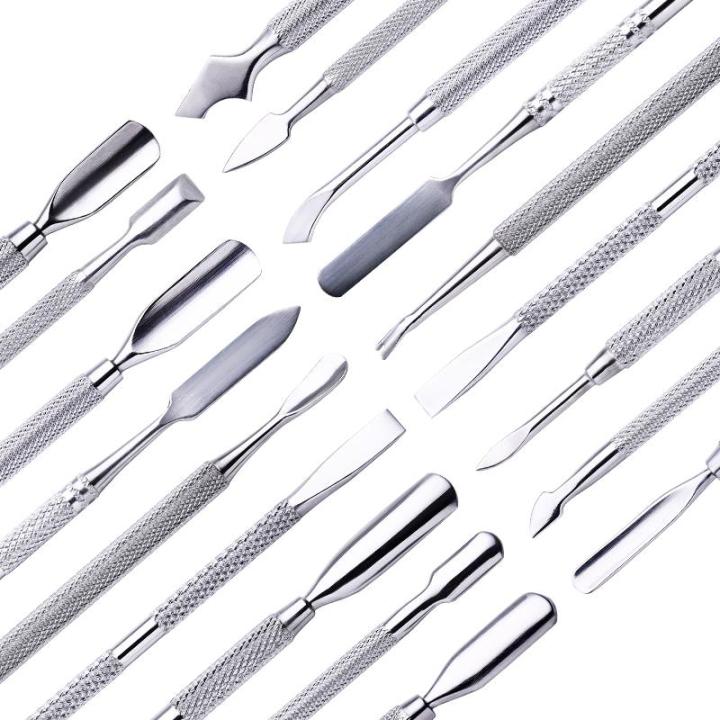 Double-ended Stainless Steel Cuticle Pusher Dead Skin Push Remover For ...