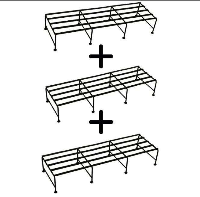 Metal Stand For Plants 3 Pcs Rectangular Metal Stand Pot Holder | Daraz.pk