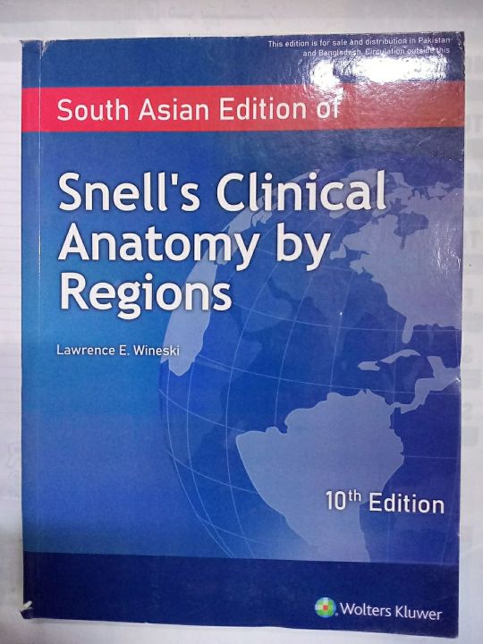 SNELLS CLINICAL ANATOMY BY REGIONS 10 TH EDITION BY LAWRENCE | Daraz.pk