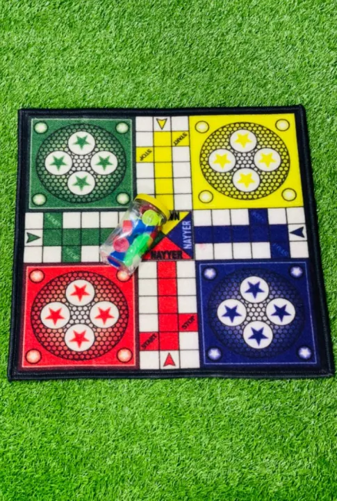 Ludo Matt Carpet Game, Carpet Ludo With Large Got Set Foldable and ...