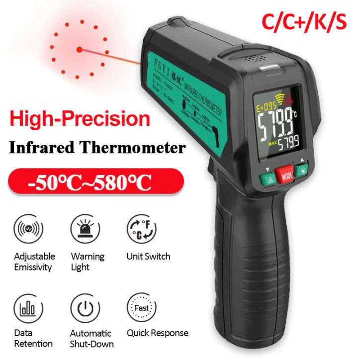 Digital Infrared Thermometer Non Contact Industrial Temperature Meter ...
