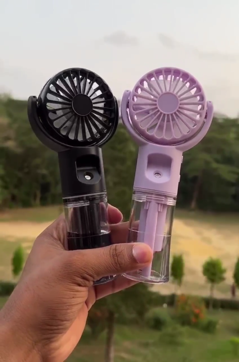 Portable Handheld Spray Fan with Humidifier - 4 Speed Adjustment, USB ...