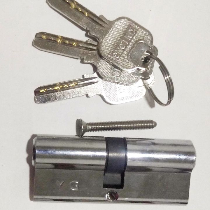 Door Lock Barrel - Cylinder Barrel With Key White Iron - Cylinder Lock ...