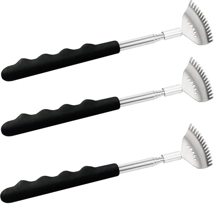 Extendable Back Scratcher the head has 15 rakes, Stainless Steel ...