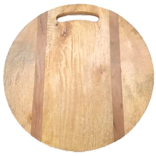 Food Serving Tray Plates with Hole Small Wood Cutting Board round ...