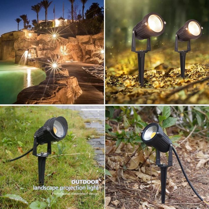 LED COB Garden Light 5W Spike Lawn Lamp Outdoor IP65 Waterproof Garden ...