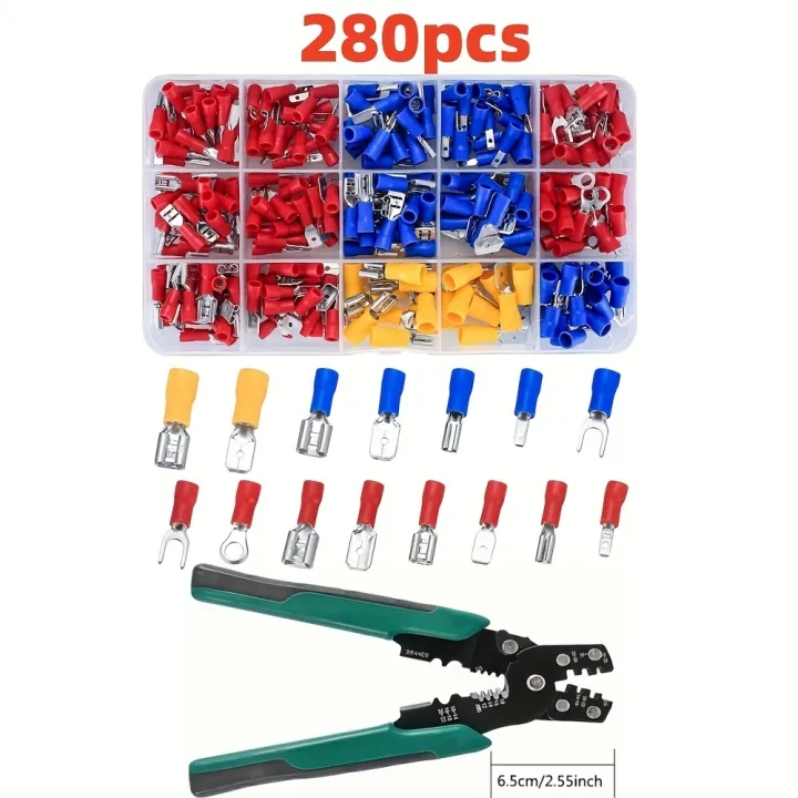 280pcs Insulated Wire Electrical Connectors with/without Tool Assorted ...