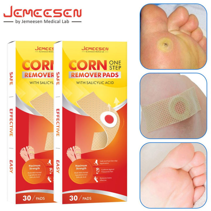 Dr.Jemeesen Corn Remover Pads for Feet Toes: 30 Pack Salicylic Acid ...