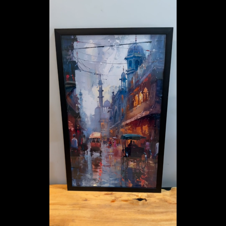 Old Lahore Wall Frame Painting, Pakistani Wall Art Painting, perfect ...