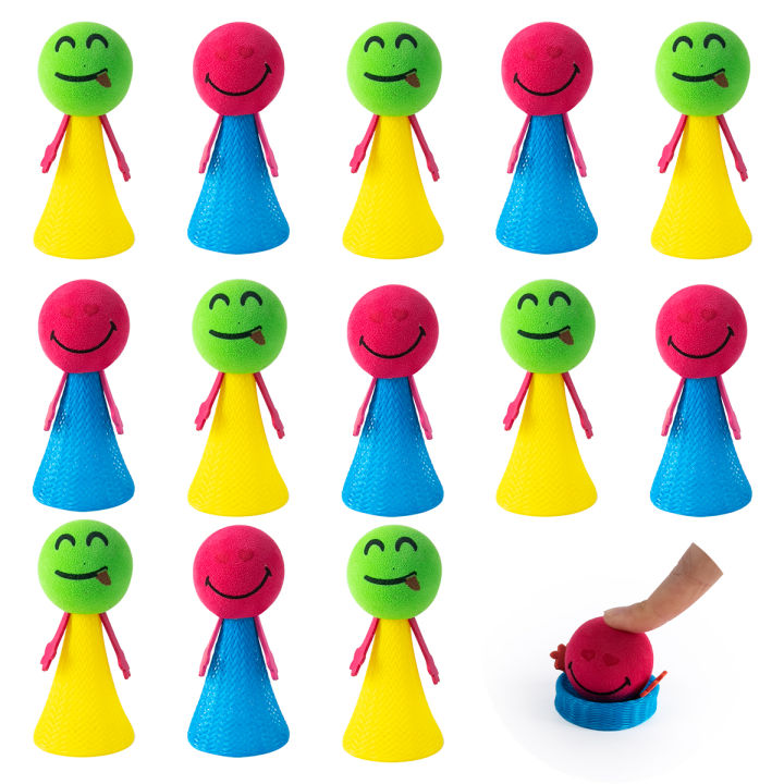 12pcs Cute Creative Jumping Doll finger Stress Release Toys for Kids ...
