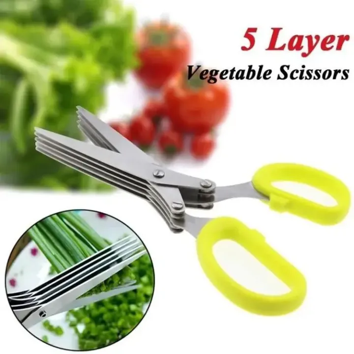 Five Layer Scissor Multifunction Scissor , 5 Blade Scissor Vegetable ...