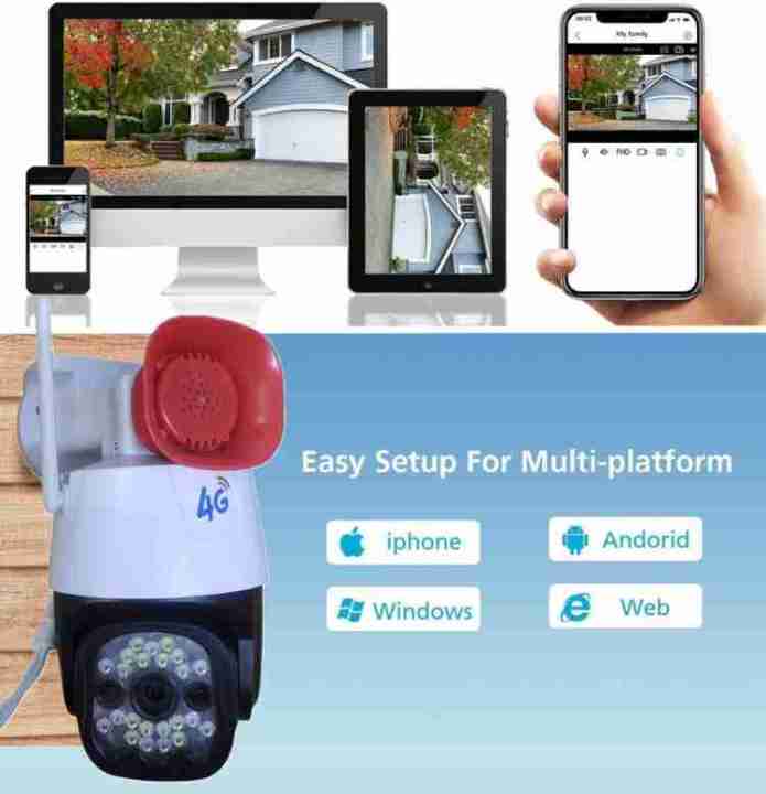 Wireless Smart Security Camera with Siren Alarm, Night Vision, Motion ...