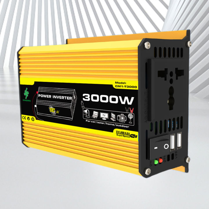 DC 12V To AC 110/220V Intelligent Power Inverter Dual USB Car Voltage ...