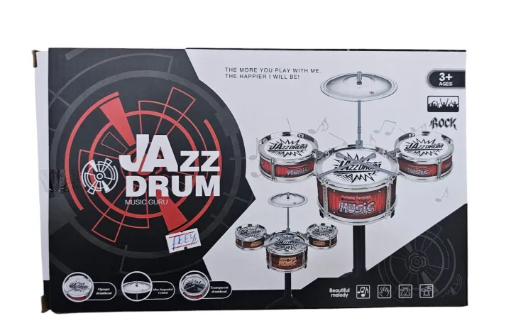 Jazz toy drum set with full set. | Daraz.lk