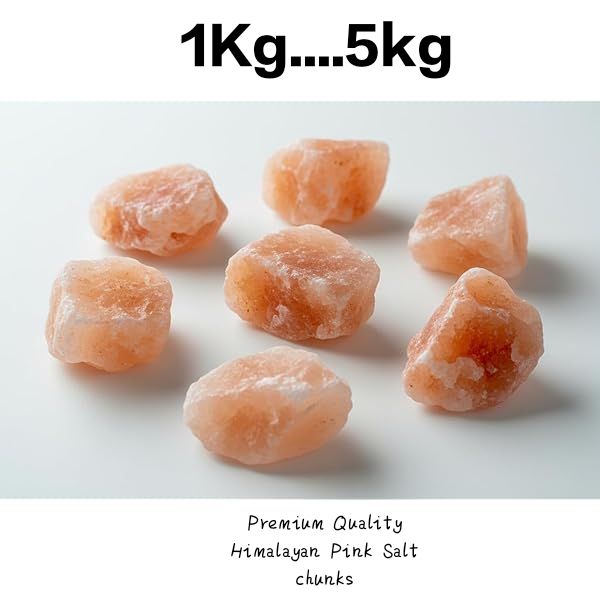 5KG Pack of Himalayan Edible Pink and White Rock Salt Chunk ( Size 2-5 ...