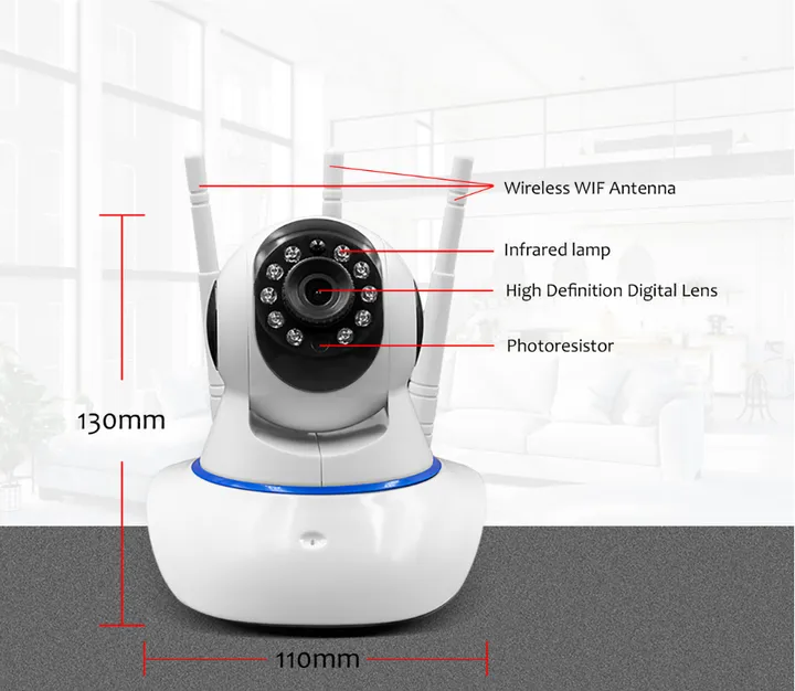 Wireless 1080P HD Security Camera with Motion Detection, Two-Way Audio ...