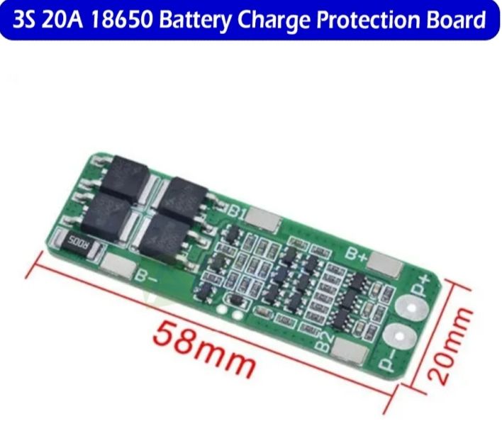 3s 20amp BMS,12v BMS for battery pack, Lithium ion battery BMS ...