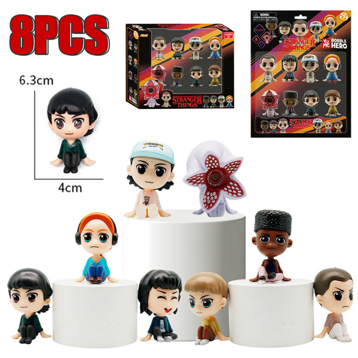 8pcs Anime Strangers Things Blind Box Q-version Sitting Posture Figure ...