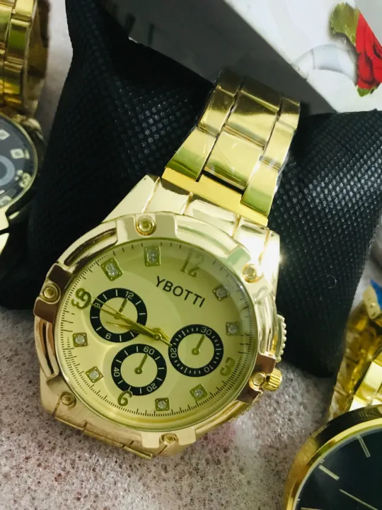 Gold Color Luxury Men Watch.Uncommon Gold Color Branded Watch | Daraz.lk