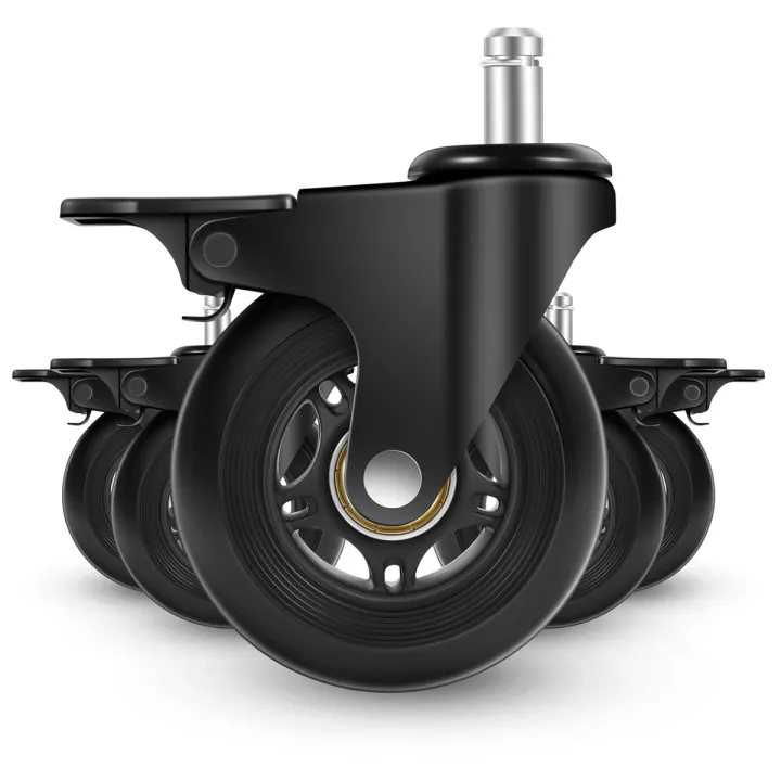 3/5 Pack Office Chair Casters 3" Lockable Heavy Duty Swivel Caster ...