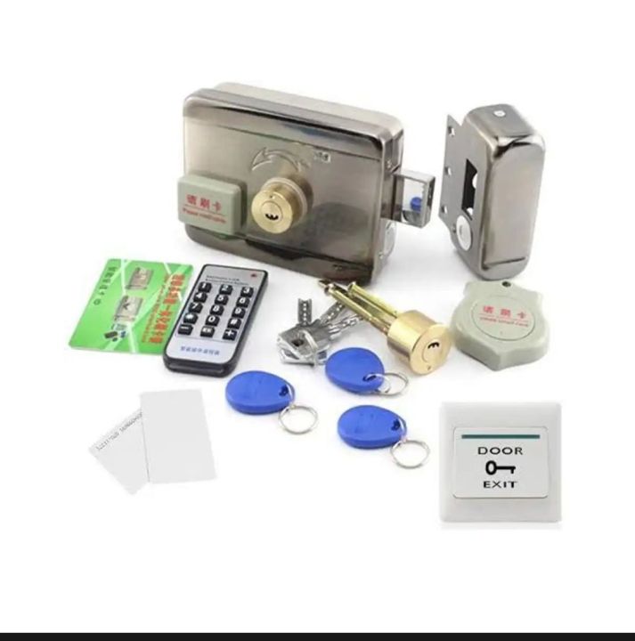 electric door lock main gate 12v DC access control system integrated Rf ...