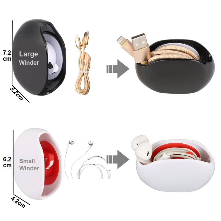 Automatic Cord Winder for Headphone, Earbud, USB Cables Phone, Tablet ...