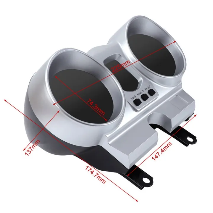 LED Motorcycle Tachomete LCD Digital Speedometer Dashboard OEM 37100 ...