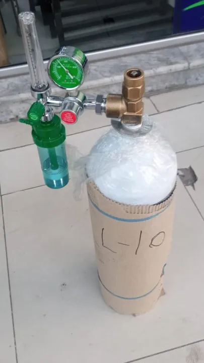 Oxygen Cylinder 10 Ltr +Oxygen Cylinder Key +Oxygen regulator with ...