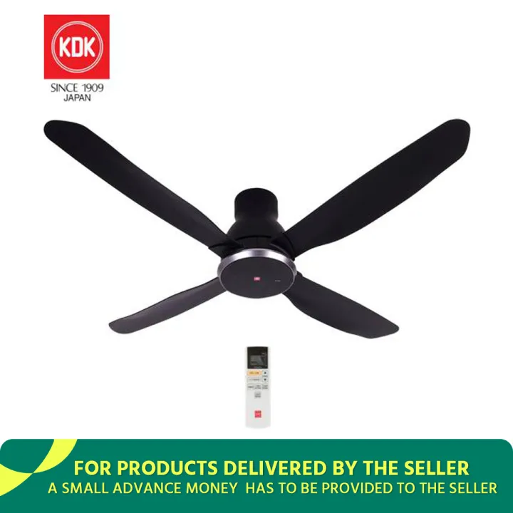 KDK W56WV 56 inch Remote Control 4 Blade Ceiling Fan | Black | Daraz.com.bd