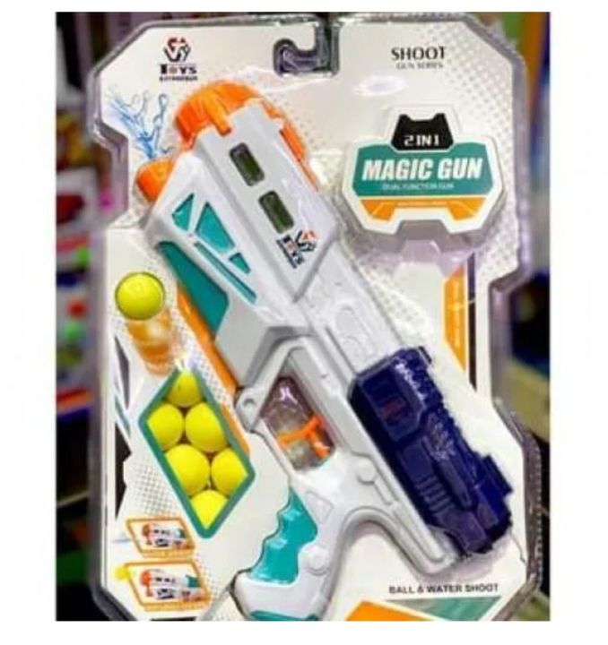 Magic gun 2 in 1 with soft ball & water shoot gun | Daraz.lk
