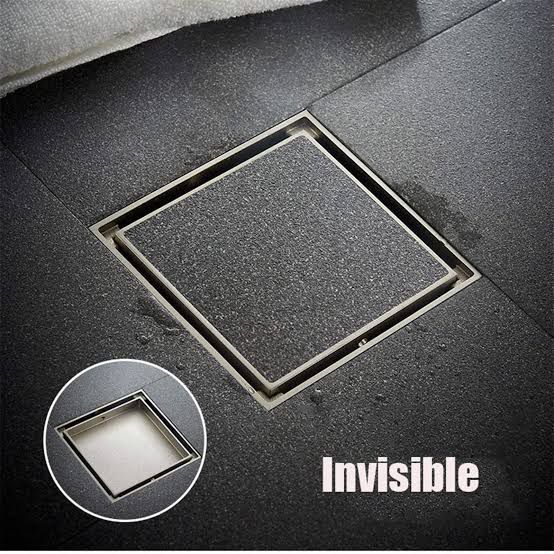 Stainless steel Floor Hidden Drain 6x6" tile insert | Daraz.pk