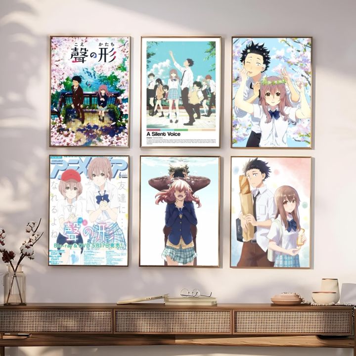 1PC Anime A Silent Voice Poster Self-adhesive Art Waterproof Paper ...