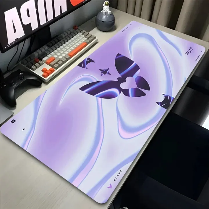 Mouse Pad Laptop Game Valorant Clove Kawaii Desk Mouse Mat Purple ...