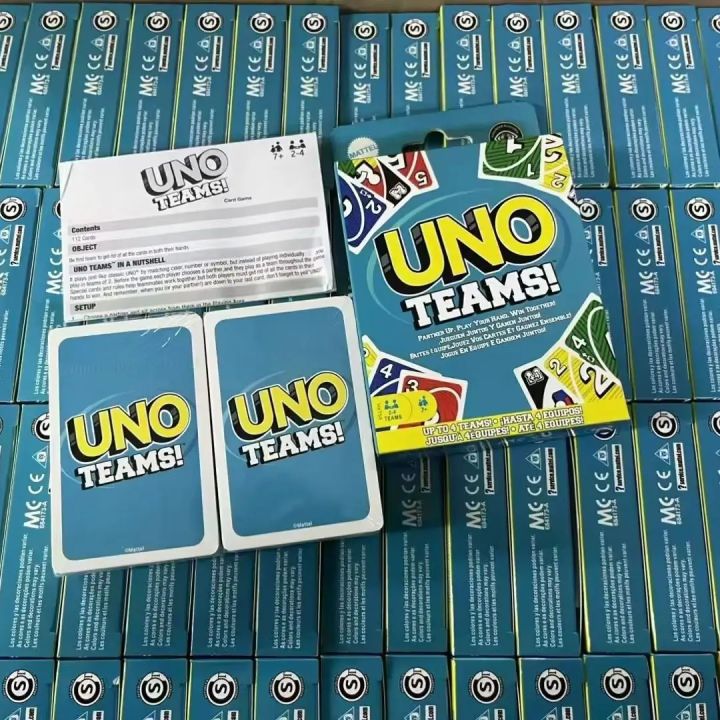 2025 112pcs Uno TEAMS! Game Board Games UNO Cards Table Family Party ...