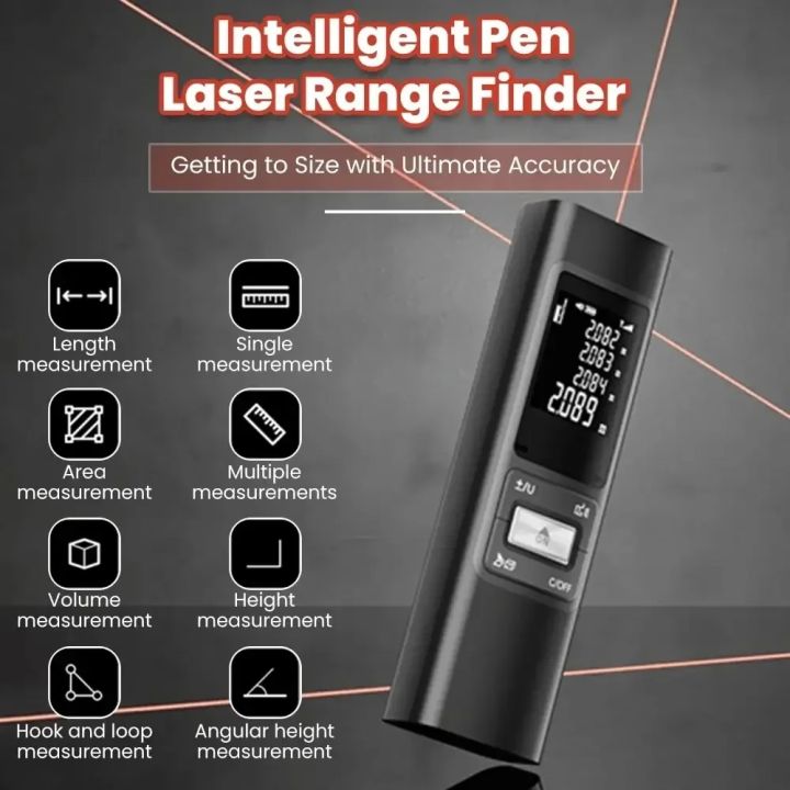 Laser Tape Measure Digital Laser Rangefinder Angle Measure Construction ...