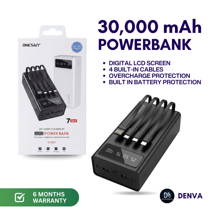 OMS V12 10000mAh Power Bank 22.5W Fast Charging Built-in Type-C ...