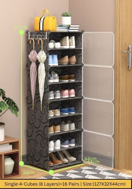 Multi-Layer Shoe Rack Cabinet | Plastic 6, 8, 12 Layers | Shoe ...