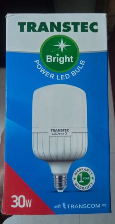 TRANSTEC Bright POWER LED BULB 30W+1 Year Warrant(Pin) | Daraz.com.bd