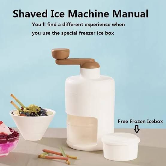 Mini Ice Shaver Crusher Snow Cone Portable Manual Crushing Ice Maker ...