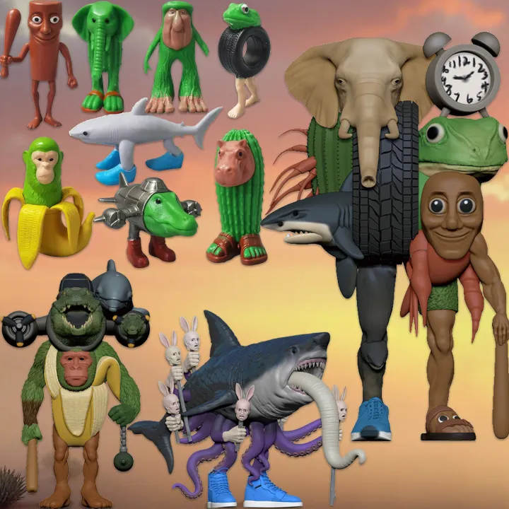 Tung Sahur Anime Action Figure Model Cartoon Toy Tralalero Tralala ...